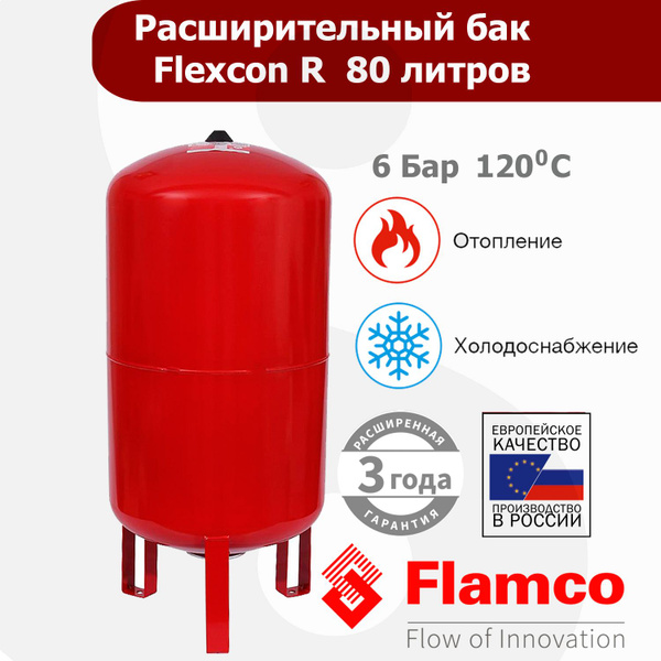 Расширительный бак FLAMCO Flexcon R 80 - купить с доставкой по выгодным ...