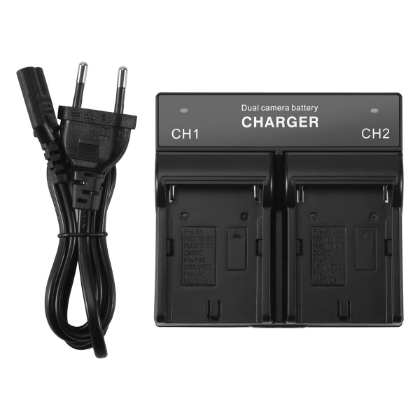 Двухканальное зарядное устройство для NP F970 F750 QM91D FM50 FM500H ...