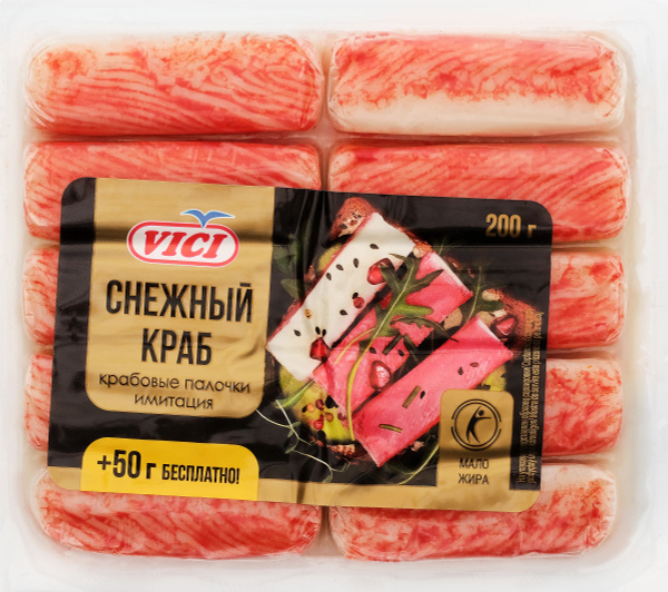 Крабовые палочки VICI Снежный краб (имитация), 250г - купить с ...