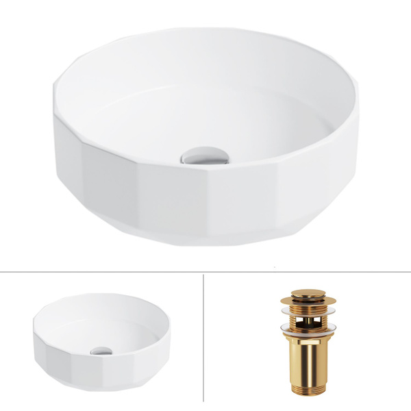 Накладная раковина для ванной Helmken 33940000 комплект 2 в 1: раковина на столешницу ...