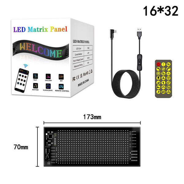 Гибкий дисплей LED мягкий экран APP bluetooth автомобиль привело ...