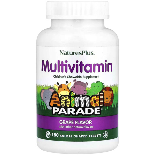 Animal Parade Multivitamin 180 chewable tabs Grape / Мультивитамины для ...