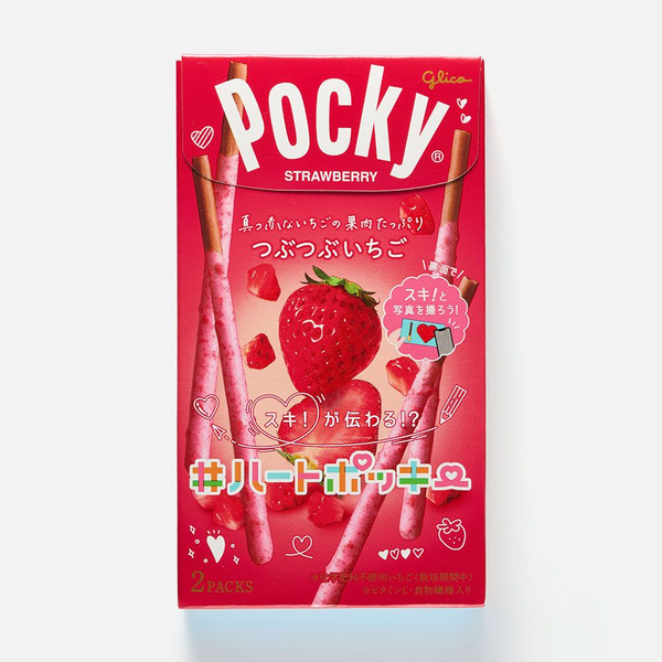 Палочки шоколадные Glico Pocky клубника, 55 г, Япония - купить с ...