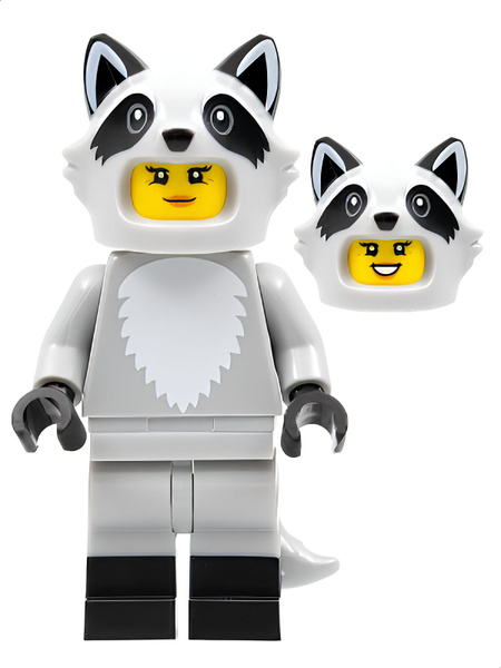 Минифигурка LEGO Raccoon Costume Fan, Series 22 col395 U - купить с ...