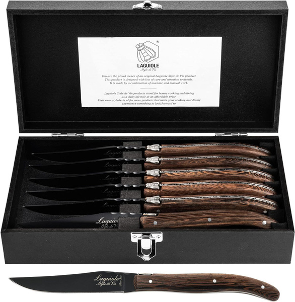 Ножи для стейка Laguiole Luxury Line Wenge 6 шт. купить c доставкой на ...