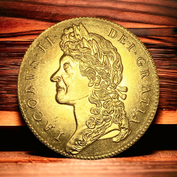 Монета Великобритания 5 гинеас 1988 года. Джеймс II. Золочение купить на OZON по низкой цене ...