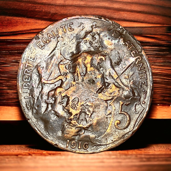 Монета Франция 5 сантим 1916 года купить на OZON по низкой цене (1728352341)