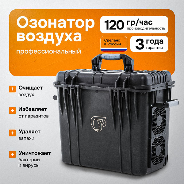 Озонатор воздуха промышленный Amber 120 гр/ч очиститель от запахов ...