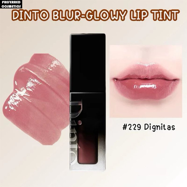 Dinto Blur-Glowy Lip Tint Глазурь для губ ,Вода и световое зеркало, увлажняющие и разглаживающие ...
