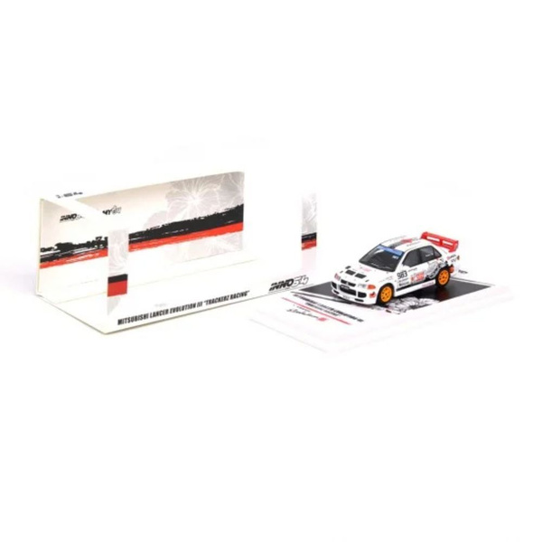 Машинка INNO64 1/64 Mitsubishi Lancer Evolution III TRACKERZ RACING Diecast Scale Model Car ...