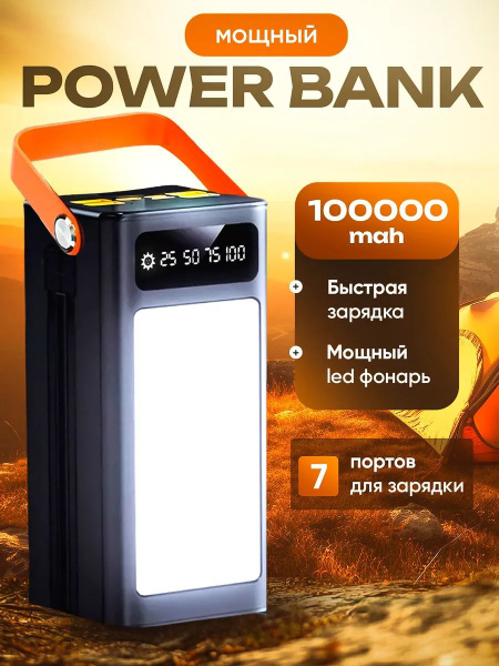 Внешний аккумулятор (Power Bank) 100000 купить c доставкой на OZON по ...