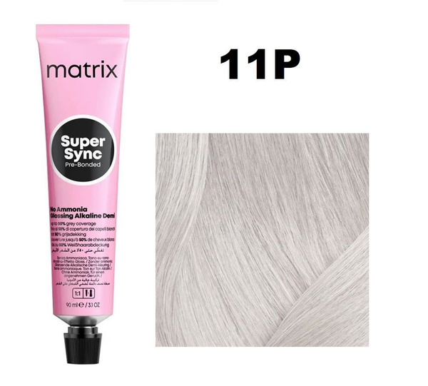 Matrix Краска без аммиака Super Sync 11P ультра светлый блондин жемчужный 90 мл купить на OZON ...