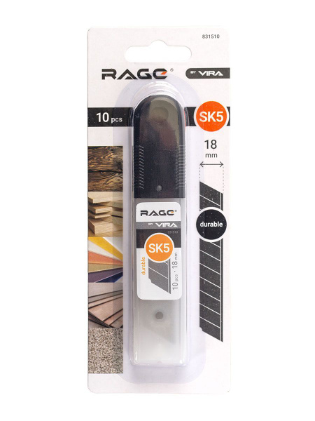 Лезвия для ножей сегментные SK5 18 мм 10 шт RAGE by VIRA купить на OZON по низкой цене (151865123)