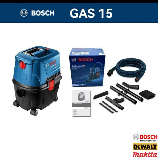 BOSCH GAS15 Пылесосы, сухие, влажные и выдувные, промышленного класса, электроинструменты купить ...