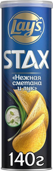 Чипсы картофельные Lay's Stax Нежная сметана и лук 140г купить на OZON по низкой цене (1778307034)