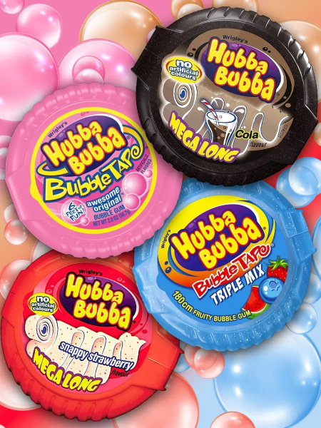 Жевательная резинка Hubba Bubba Mega Long Хубба Бубба 4 шт купить на