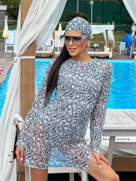 Платье туника пляжная c SPF защитой, Женский, На любой сезон, размер универсальный — купить в ...