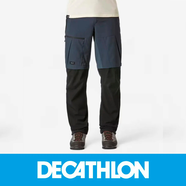 Брюки Мужской DECATHLON синий Полиэстер Спортивный, размер 46 Молния На ...