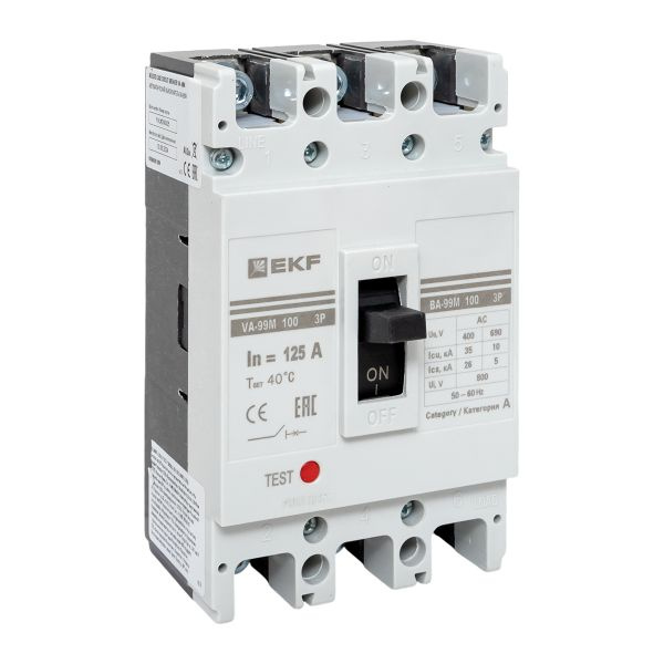 Автоматический выключатель ВА-99М 100/125А 3P 35кА PROxima код mccb99-100-125m EKF ( 1шт ...