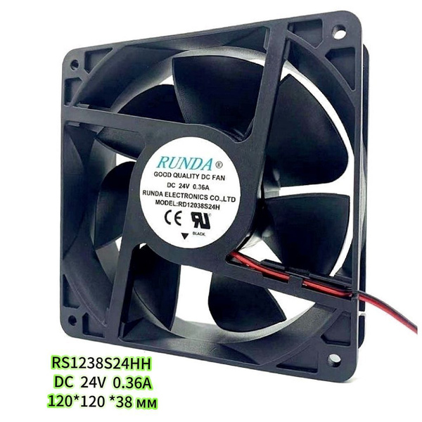 Совершенно новый квадратный вентилятор охлаждения RS1238S24HH DC 24V 0.36A (120*120 *38 мм ...