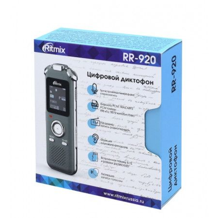 Диктофон Ritmix RR-920 серый купить на OZON по низкой цене (1813767788)