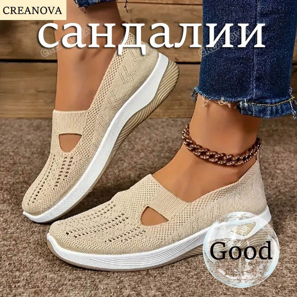 Босоножки Женский CREANOVA Платформа Breathable, размер 38 Лето Китай Без застёжки купить c ...
