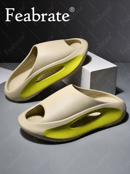 Шлепанцы Женский, Мужской Feabrate, размер 42, 43 EVA Круглый нос, Маломерит Без застёжки Лето ...