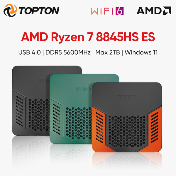 TOPTON Мини-ПК D12(ES) (AMD Ryzen 7 8845HS, RAM Отсутствует, AMD Radeon 780M, Без ОС) купить на ...