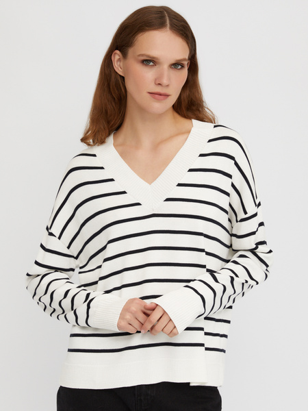 Пуловер Женский Zolla белый Вискоза, Акрил, размер 46 Длинный Китай купить c доставкой на OZON ...