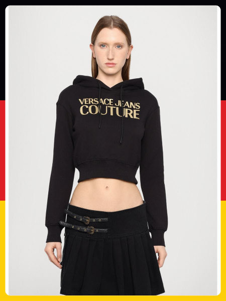 Худи Женский Versace черный, размер 46, 48 Не указана дышащий материал купить c доставкой на ...