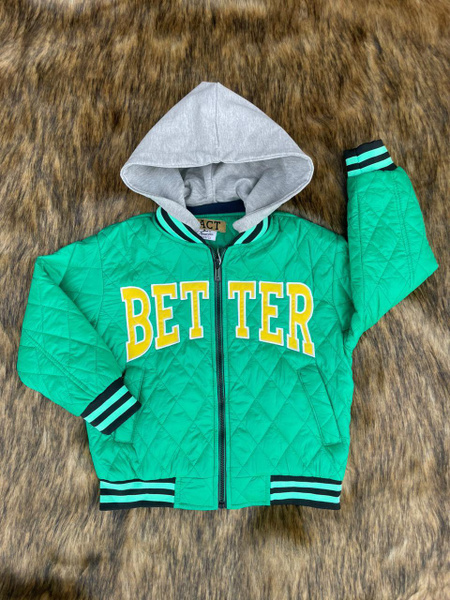 Куртка Мальчики, Девочки THANHDAT зелёный блеск Полиэстер, размер 92 Длинный Демисезон оверсайз ...