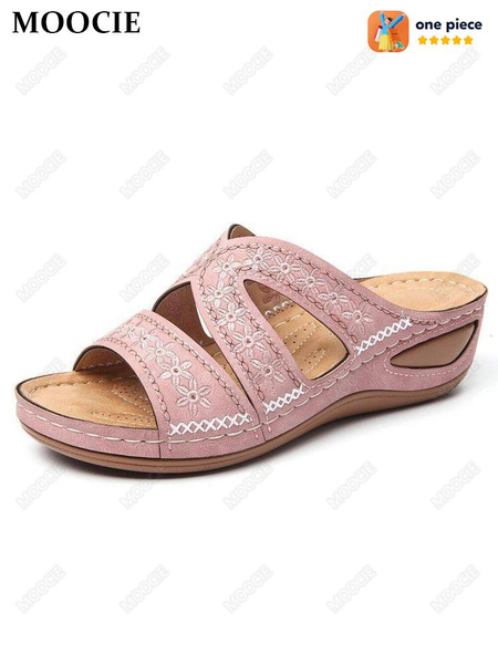 Пантолеты Женский MOOCIE, размер 41 Искусственная кожа Толстая подошва Танкетка Лето купить c ...