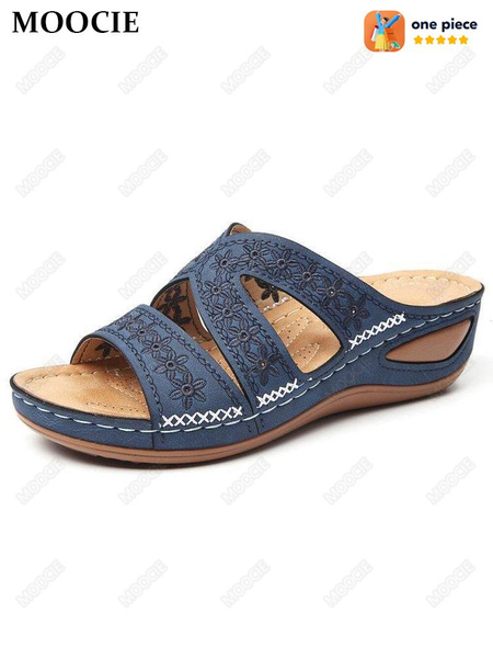 Пантолеты Женский MOOCIE, размер 36 Искусственная кожа Толстая подошва Танкетка Лето купить c ...