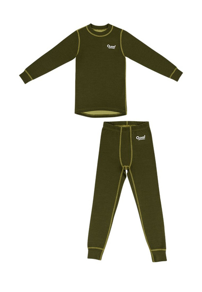 Комплект термобелья Мальчики OLDOS, размер 146 Зима Полиакрилонитрил, Шерсть зеленый, хаки ...
