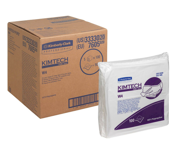 7605 Протирочный материал в пачках Kimtech Pure W4 30,4 х 30,4 см (5 пач х 100 л) купить на OZON ...