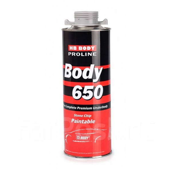 Антикоррозийное покрытие для авто 1 кг БЕЛЫЙ / HB BODY 650 PROLINE / шумоизоляция, каучуковое ...