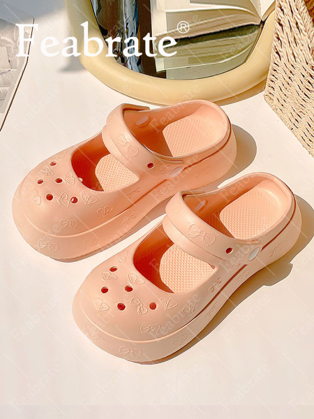 Сабо Женский Feabrate EVA, размер 36, 37 Круглый нос, Водоотталкивающая пропитка Без каблука ...