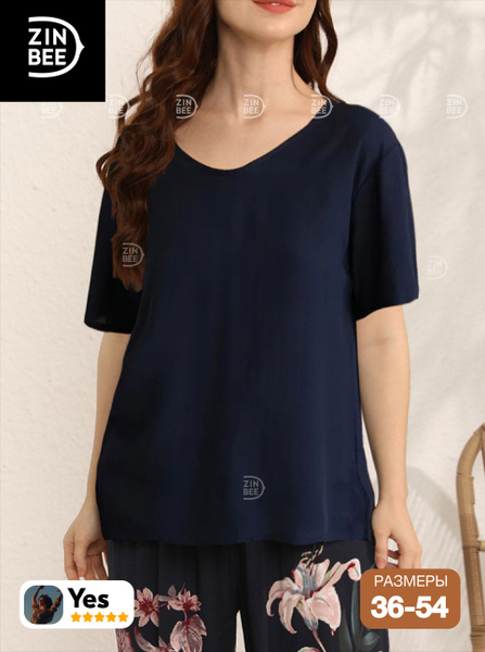 Пижама Женский ZinBee Политекс, размер 42, 44 черный Короткий Китай купить c доставкой на OZON ...