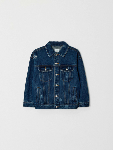 Куртка джинсовая Мальчики Sela темно синий размер 158 На любой сезон Китай купить C доставкой