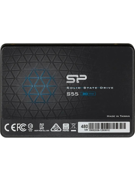 480 ГБ Внутренний SSD-диск Silicon Power TLC 3D NAND Slim S55 (SP480GBSS3S55S25) купить c ...