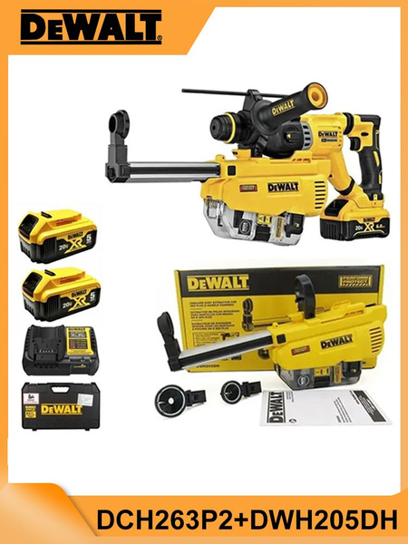 DEWALT Перфоратор DCH263P2 и Пылесборник DWH205DH Беспроводной 18В ...