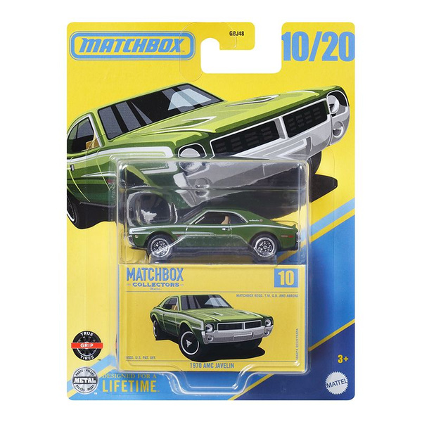 Машинка Matchbox 2025 1/64 Car Model Toy 1970 AMC Javelin GBJ48 купить ...