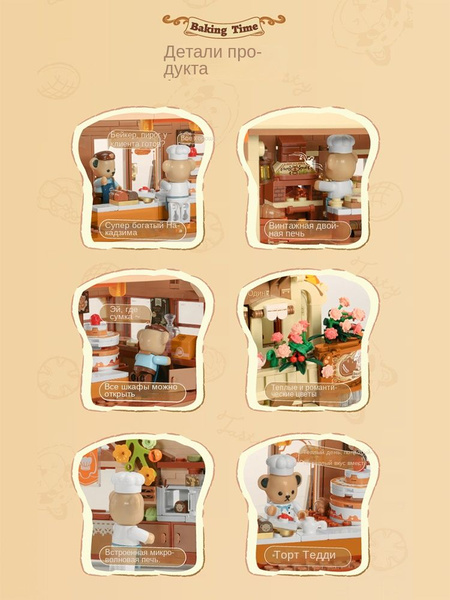 Набор ресурсов для детской игрушки-конструктора Teddy Kitchen купить на ...