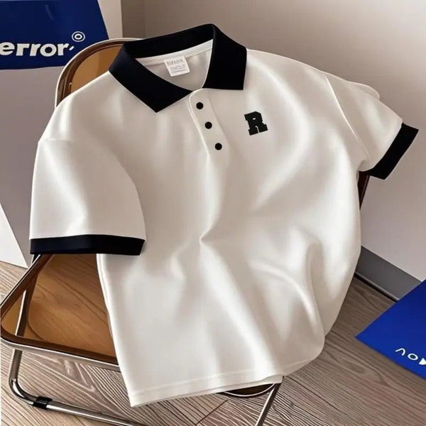 Поло Женский Miu Miu белый черный Короткий размер 44 Хлопок Орнамент облегающий Повседневный