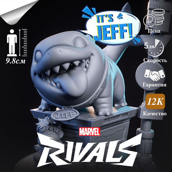 Характеристики Фигурка акуленок Джефф (Chibi Jeff) из игры Marvel ...