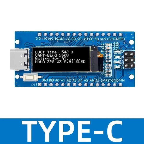 Development Board ATmega328P CH340C 0,91 '' белый OLED дисплей 128 * 32 ...