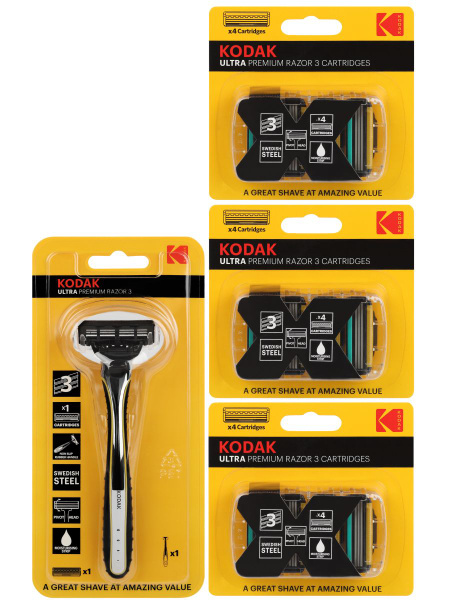Станок для бриться мужской Kodak Ultra Premium Razor 3 Starter + 13 ...