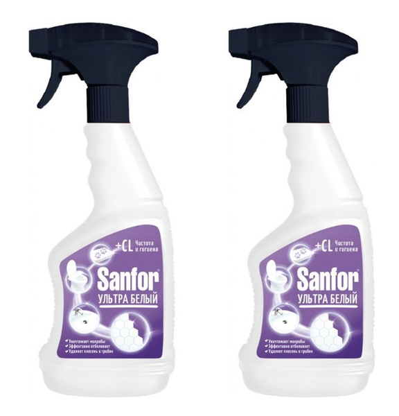 Sanfor Средство чистящее для ванн Ультра белый, 500 мл, 2 шт купить на OZON по низкой цене ...
