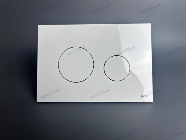 TECEloop 9240920 белый глянец , Пластиковая (панель) кнопка смыва для инсталляции Tece с двойным ...