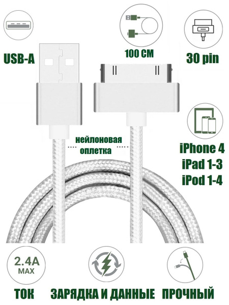 Кабель Apple 30-pin Budi CABLE 30 PIN_Apple 30-pin купить c доставкой ...